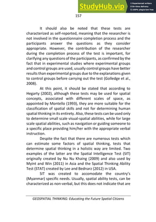 Assessing Spatial Thinking Ability | PDF