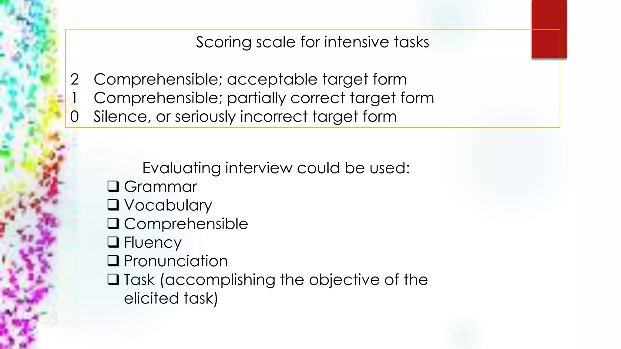 Assessing Speaking | PPTX