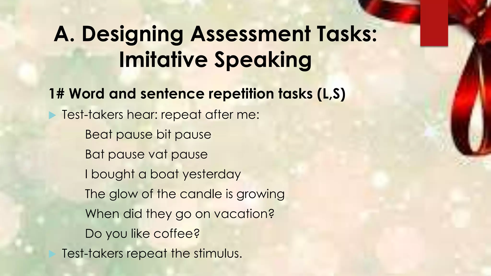 Assessing Speaking | PPT Assessing Speaking | PPT
