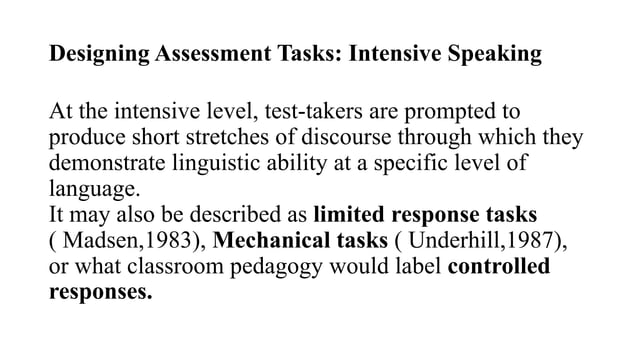 Assessing speaking | PPTX