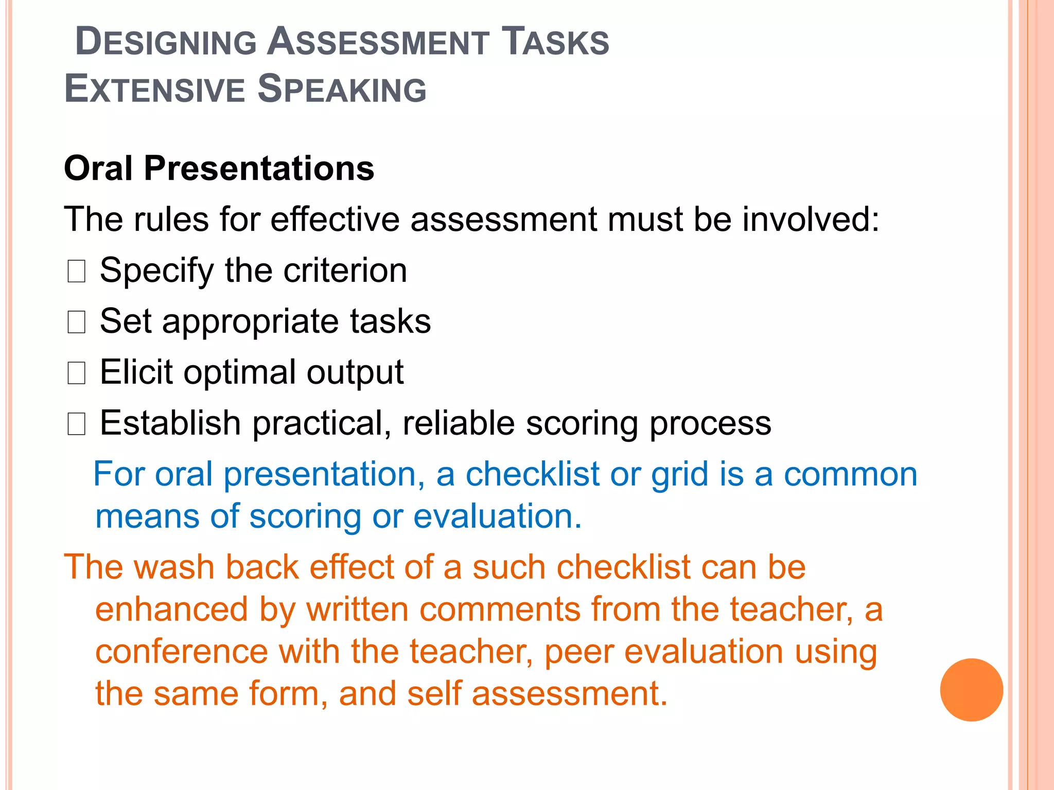 Assessing speaking | PPTX
