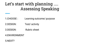 Assessing speaking | PPTX