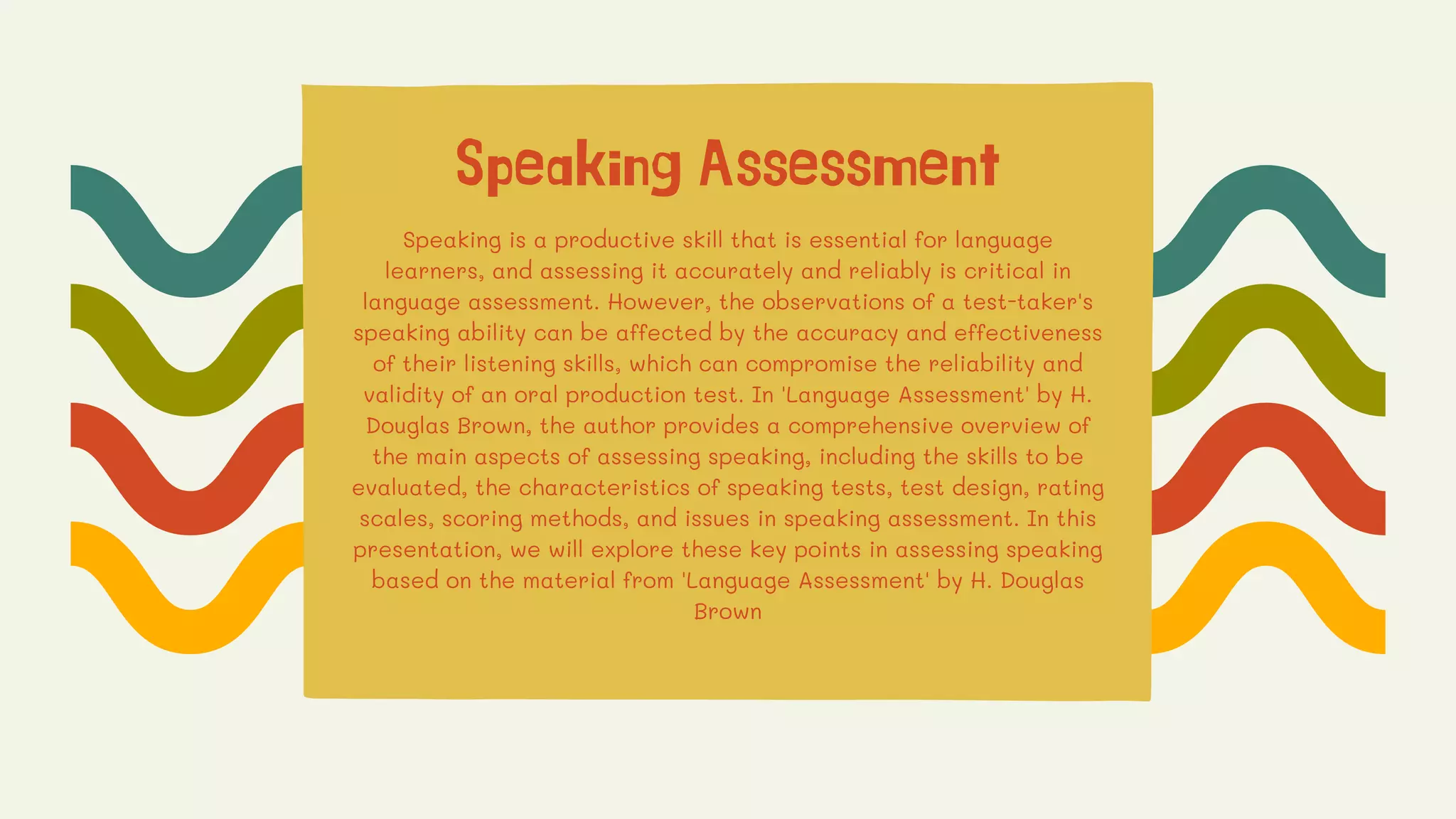 Assessing Speaking .pdf | Standardized Testing | Educational Assessment