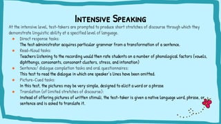 Assessing Speaking Skills in teaching english | PPTX | Educational ...