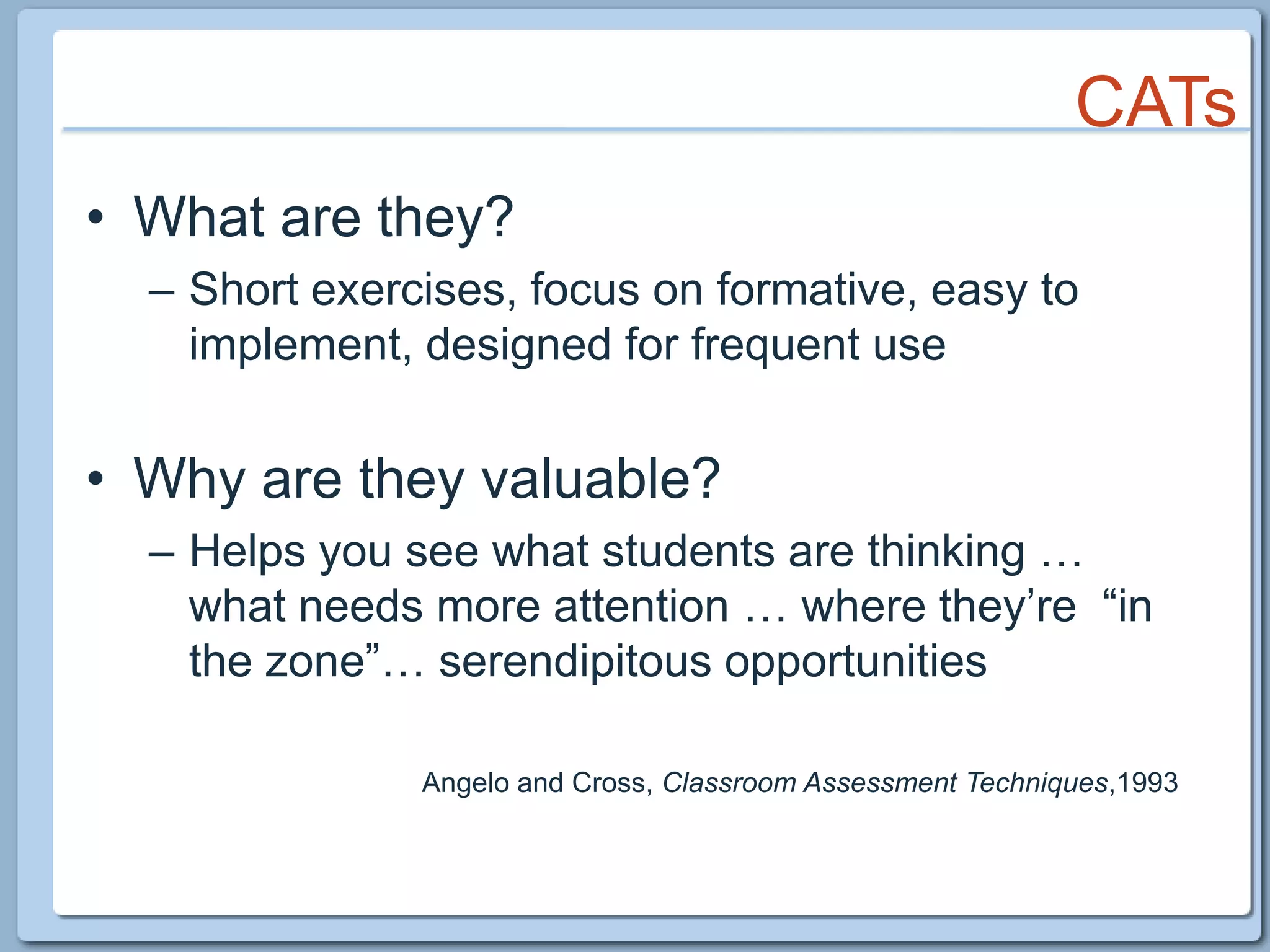 Assessing Student Learning | PPT