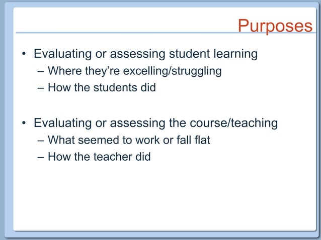 Assessing Student Learning | PPT