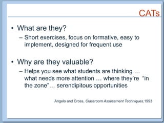 Assessing Student Learning | PPT