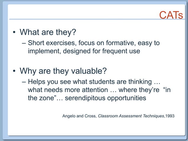 Assessing Student Learning | PPT