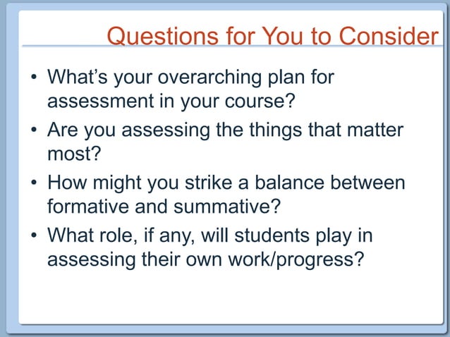 Assessing Student Learning | PPT