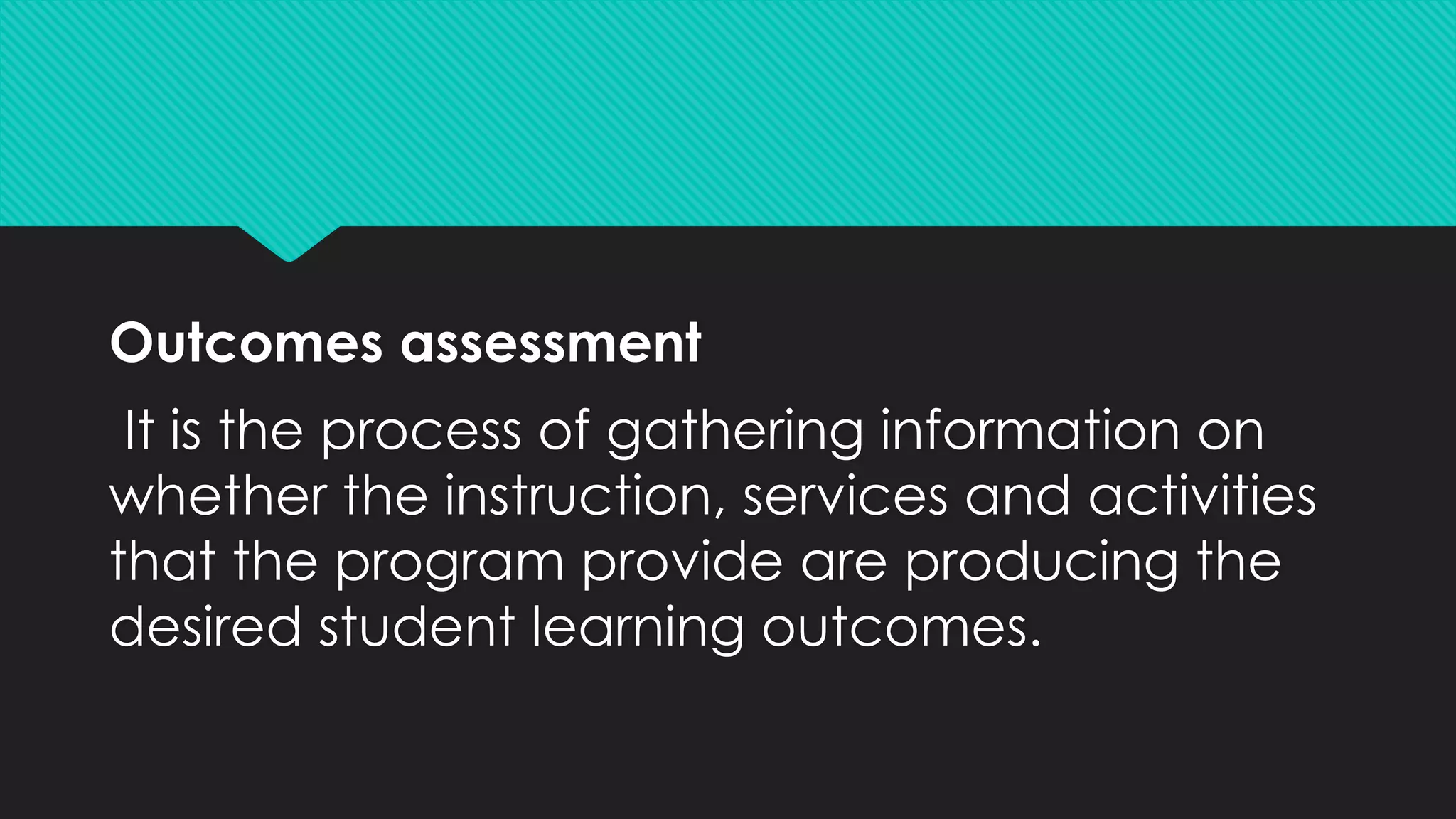 Assessing student learning outcomes | PDF