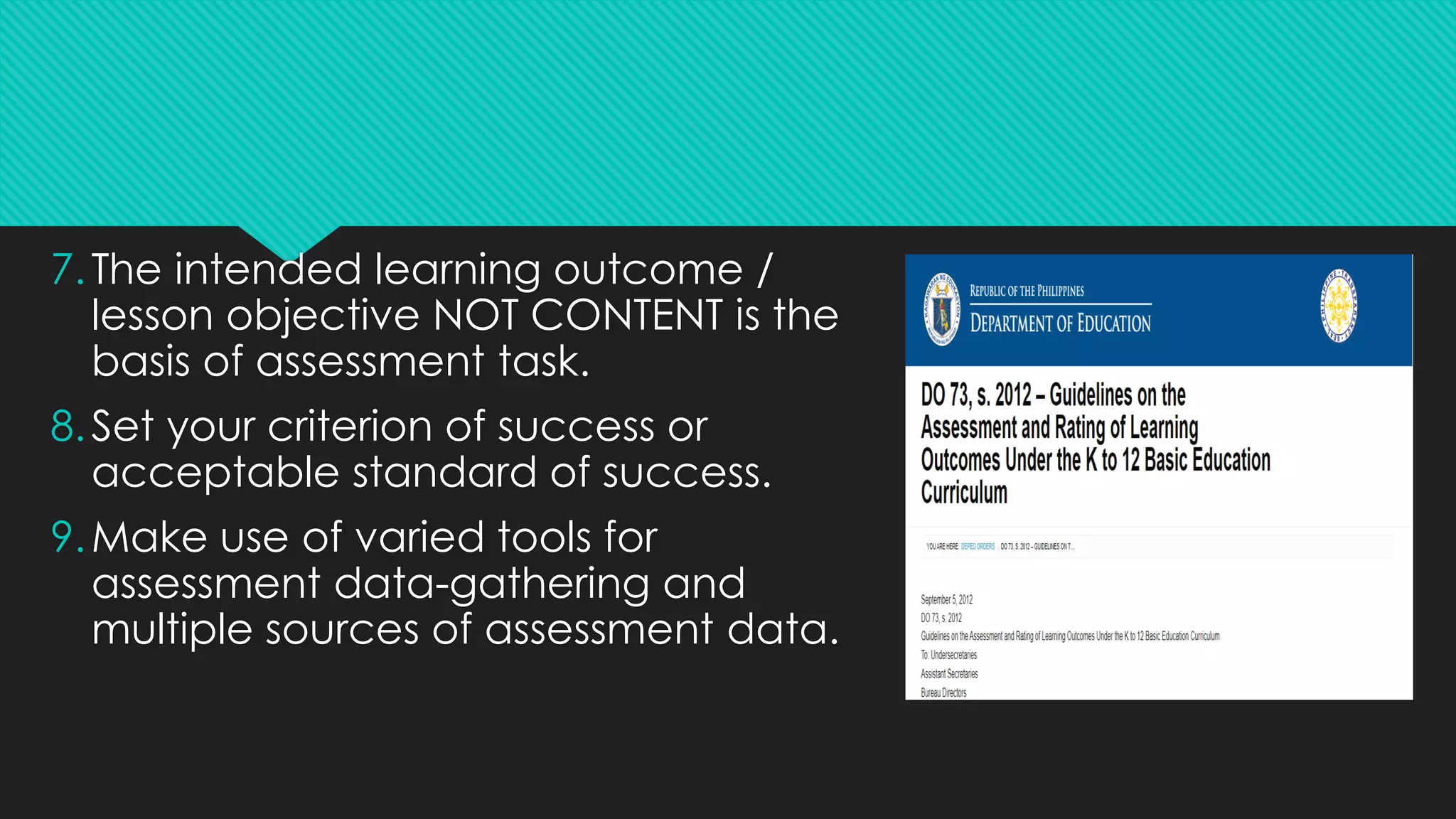 Assessing student learning outcomes | PDF