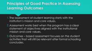 Assessing student learning outcomes | PDF