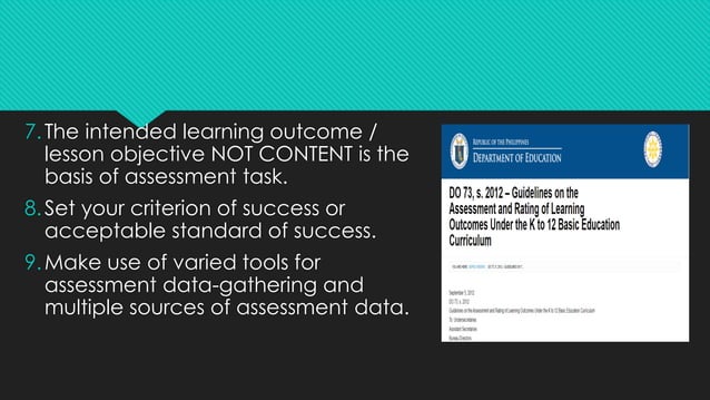 Assessing student learning outcomes | PDF