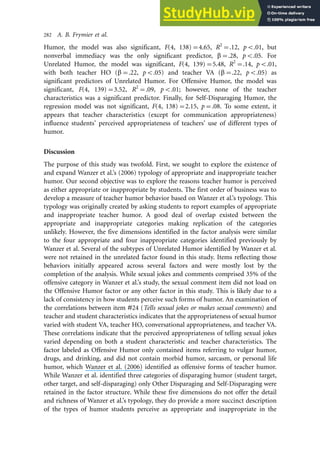 Assessing Students Perceptions Of Inappropriate And Appropriate Teacher ...