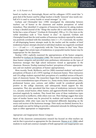 Assessing Students Perceptions Of Inappropriate And Appropriate Teacher ...