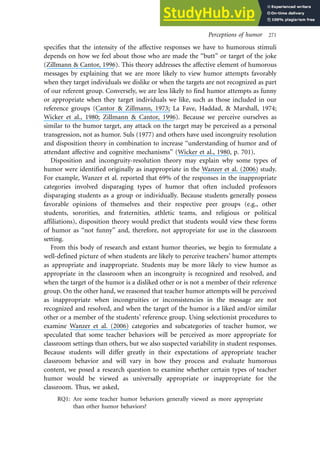 Assessing Students Perceptions Of Inappropriate And Appropriate Teacher ...