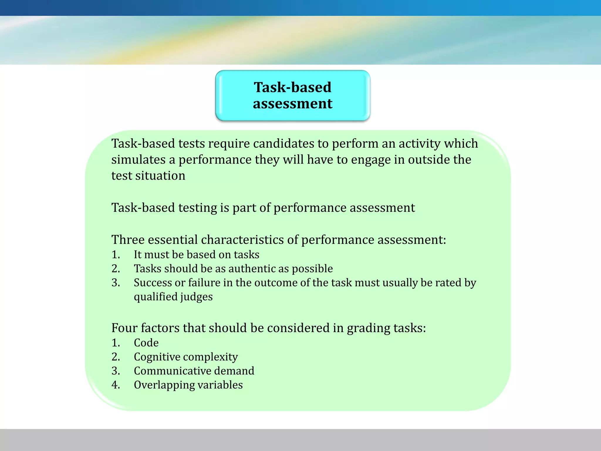 Assessing Task-based Language Teaching | PPT