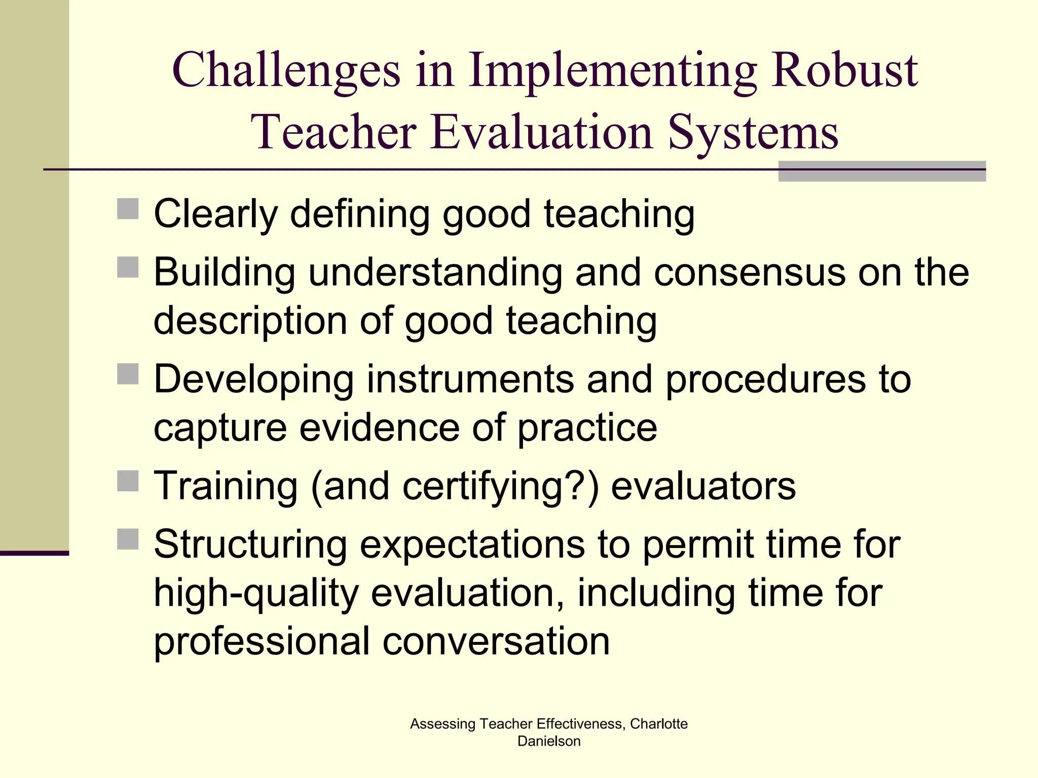 Assessing teacher effectiveness | PPT