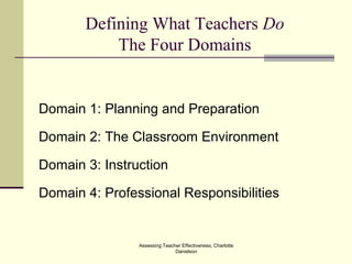 Assessing teacher effectiveness | PPT