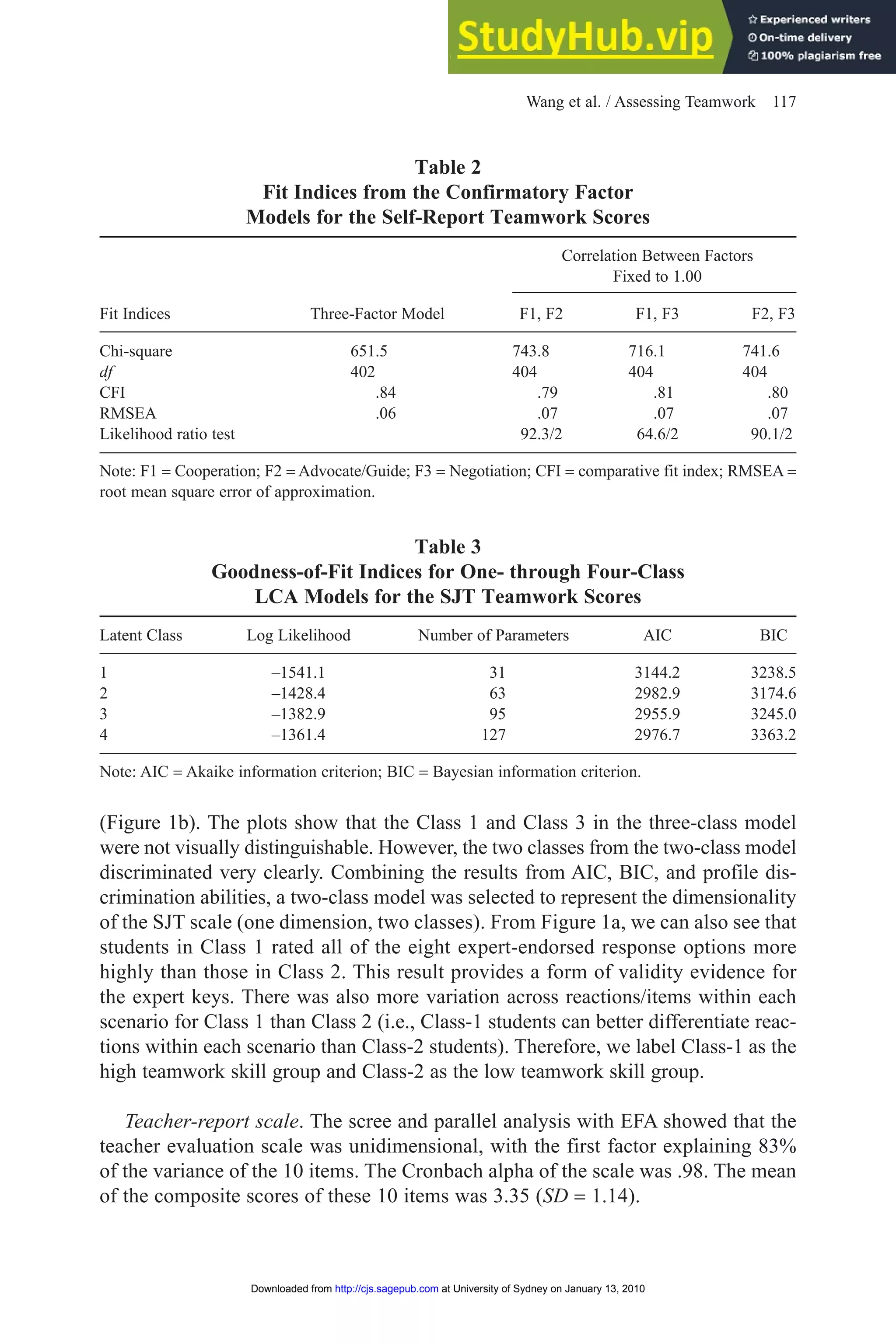 Assessing Teamwork Skills A Multi-Method Approach | PDF