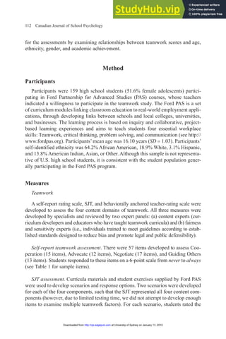 Assessing Teamwork Skills A Multi-Method Approach | PDF | Standardized ...