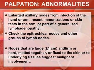 Assessing the breasts and axillae | PPTX