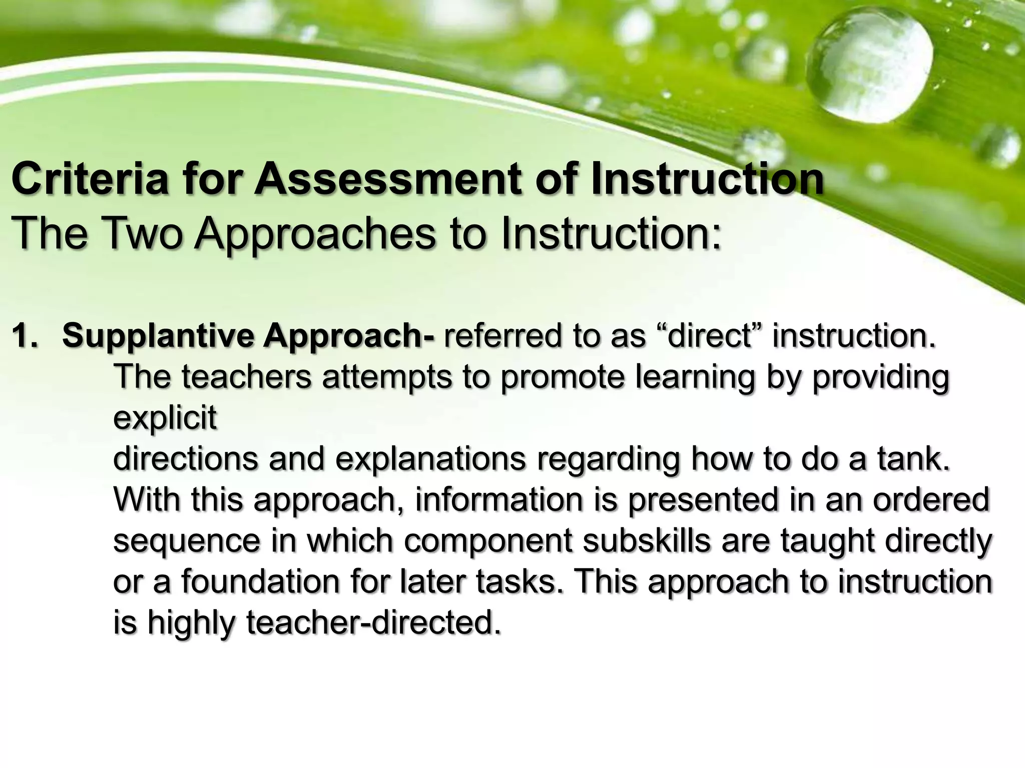 Assessing the curriculum | PPTX