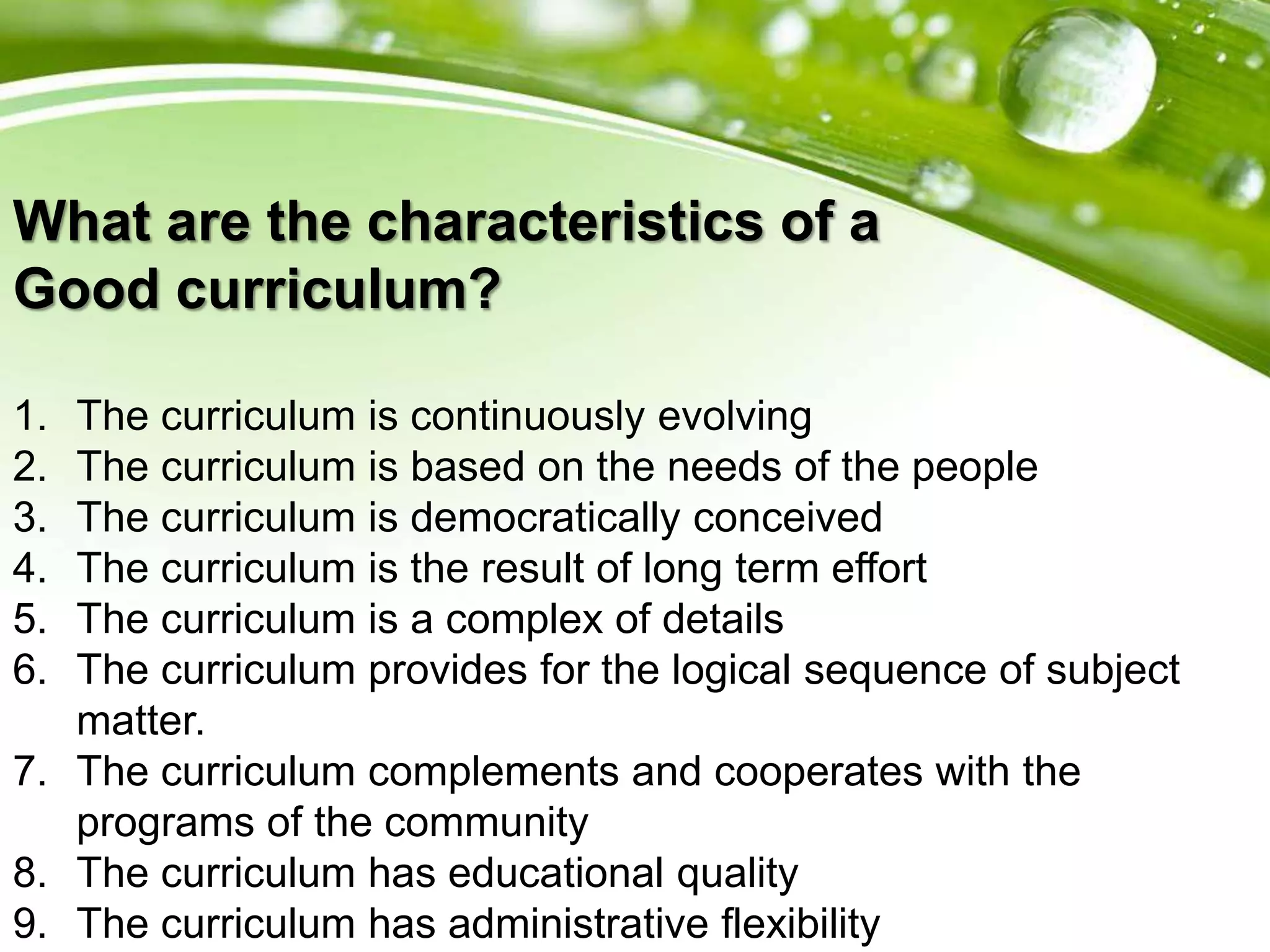 Assessing the curriculum | PPTX