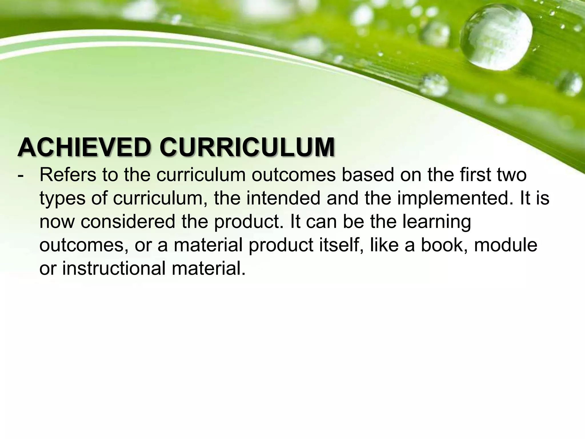 Assessing the curriculum | PPTX