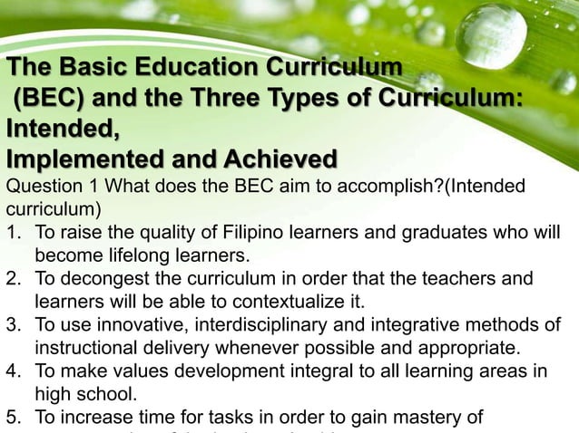Assessing the curriculum | PPTX