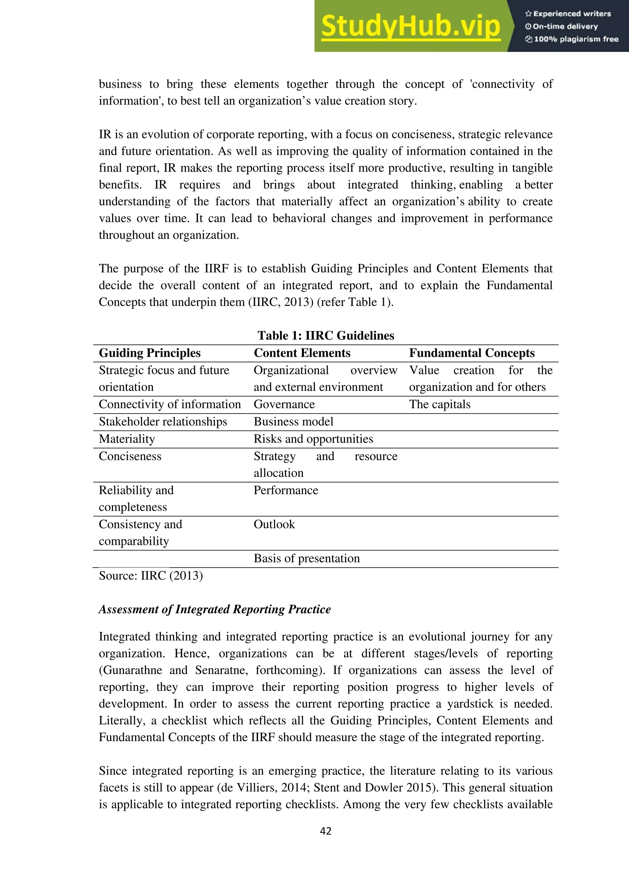 Assessing The Gap Between Integrated Reporting And Current Integrated ...
