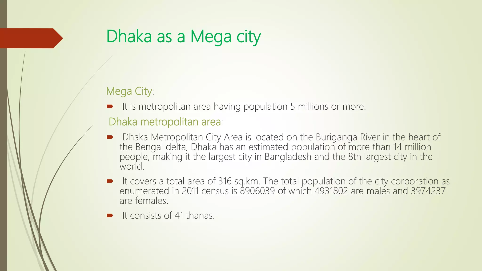 Population Density Model In Dhaka Metropolitan City | PPTX
