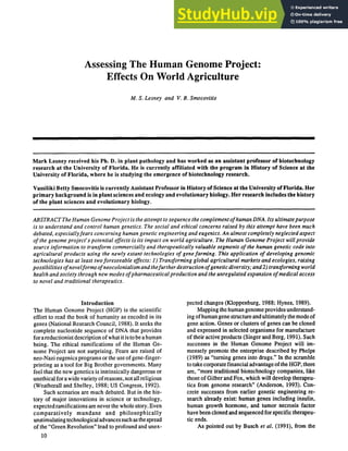 Assessing the Human Genome Project Effects on world agriculture.pdf