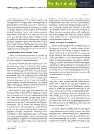 Assessing The Impact Of Oil Spills On Marine Organisms | PDF