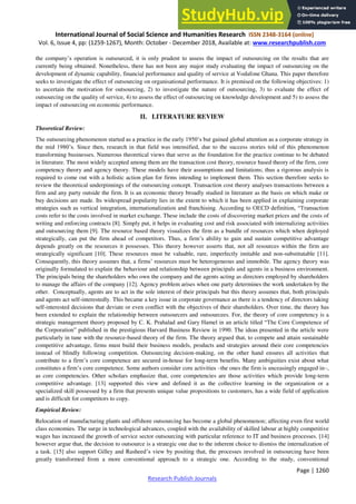 ASSESSING THE IMPACT OF OUTSOURCING ON ORGANIZATIONAL PERFORMANCE A CASE OF VODAFONE GHANA | PDF ...
