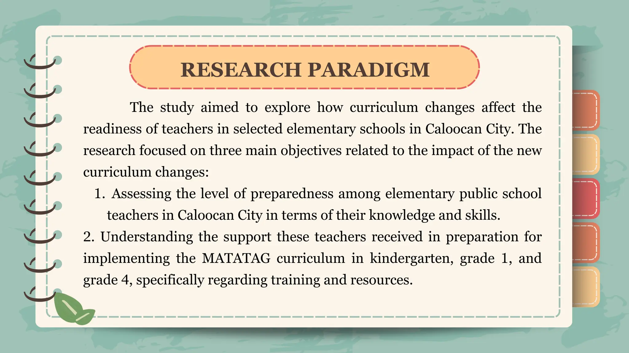 Research on MATATAG CURRICULUM: Assessing the Readiness of Elementary ...