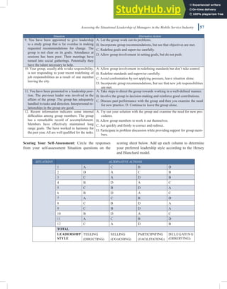 Assessing the Situational Leadership of Managers in the Mobile Service ...