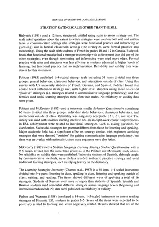 Assessing the use of language learning strategies worldwide with the ...