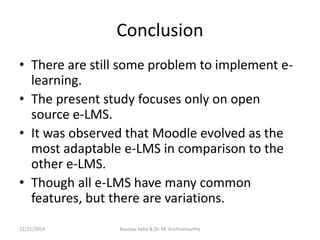 Assessing the value of e-Learning Management Systems for Higher ...