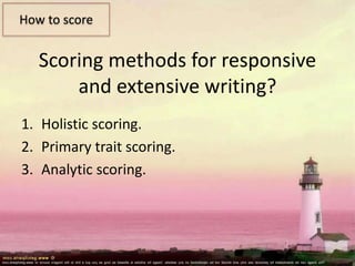 Assessing writing | PPTX