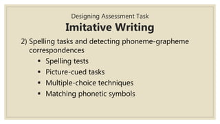 English - Assessing writing | PPTX | Educational Assessment | Education