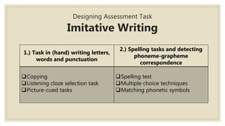 English - Assessing writing | PPTX | Educational Assessment | Education