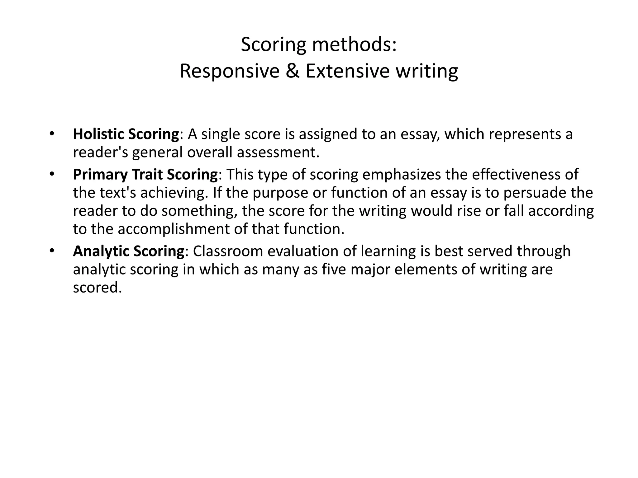 Assessing writing | PPTX