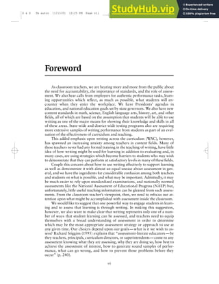 Assessing Writing Across The Curriculum | PDF