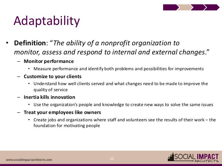 Assessing your nonprofit's culture and plan for advancement smith
