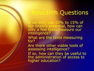 Assess intelligence | PPT