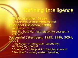 Assess intelligence | PPT