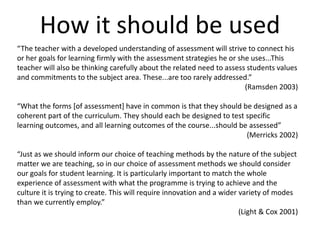 Assessment - The process | PPTX