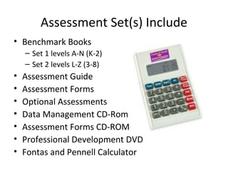 Fontus and Pinnel Benchmark Assessmnet | PPT