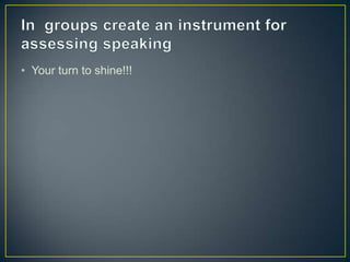 Assessment in language teaching | PPTX